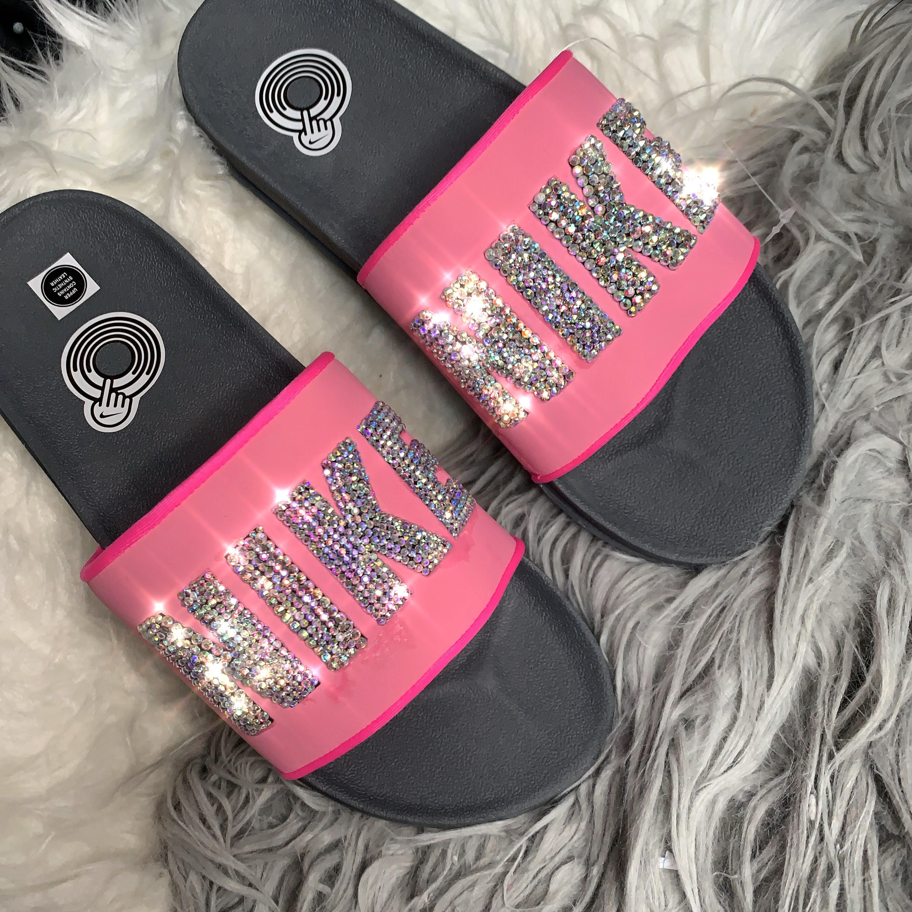 Bling Nike Slides – Bedazzled by Lexy